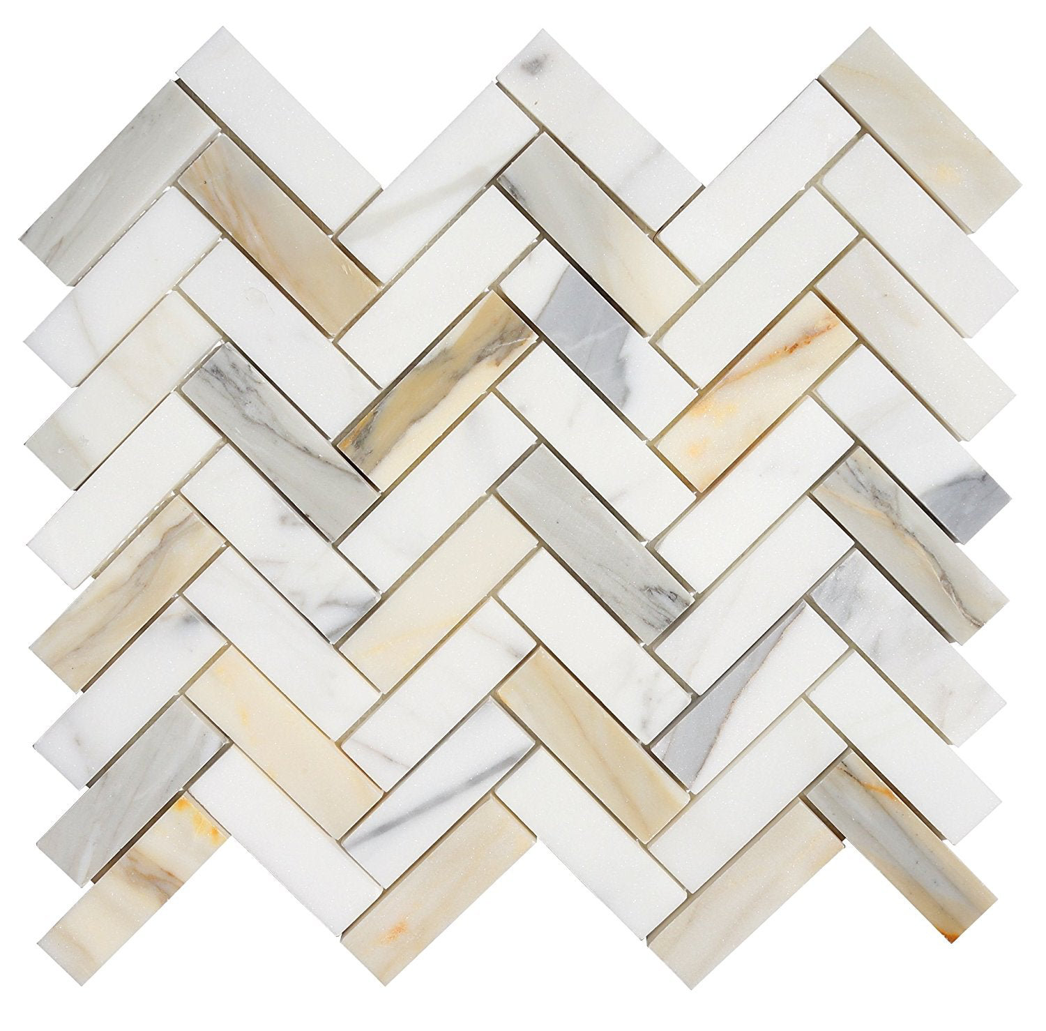 Stone & Tile Shoppe, Inc. Marble Chevron Mosaic Wall & Floor Tile | Wayfair