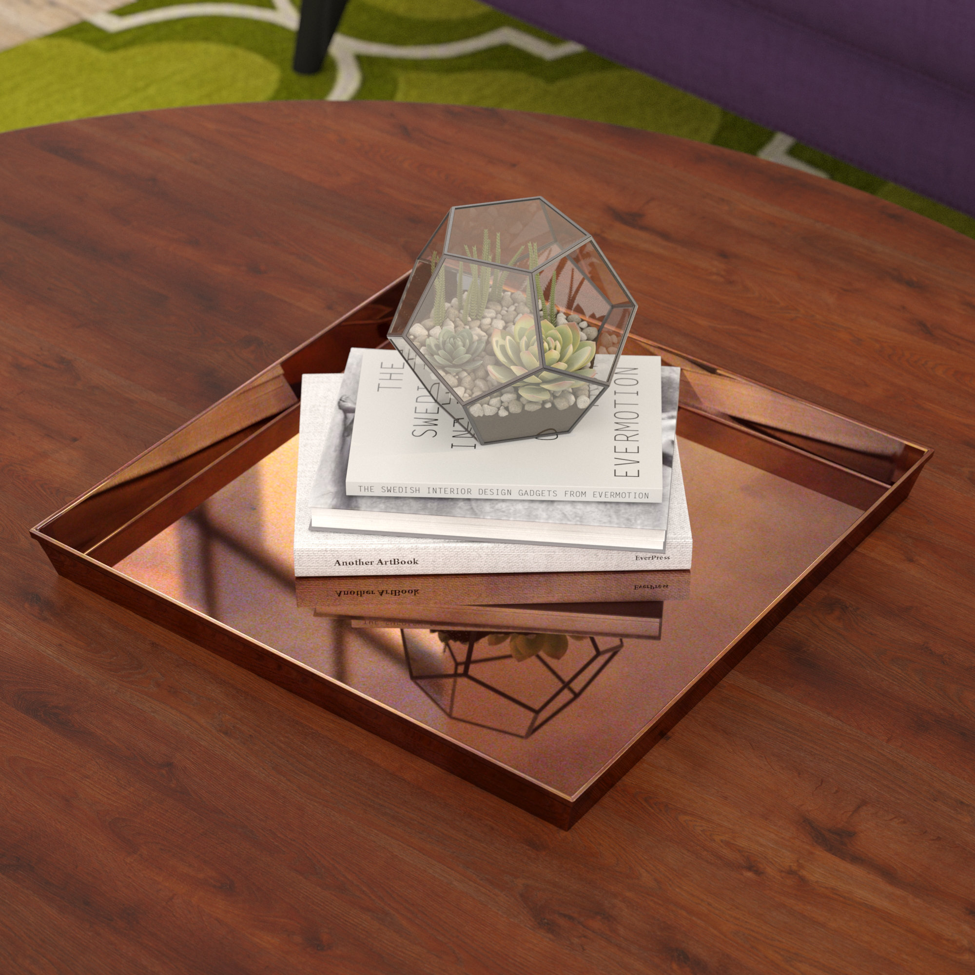 Ivy Bronx Metal Tray & Reviews | Wayfair