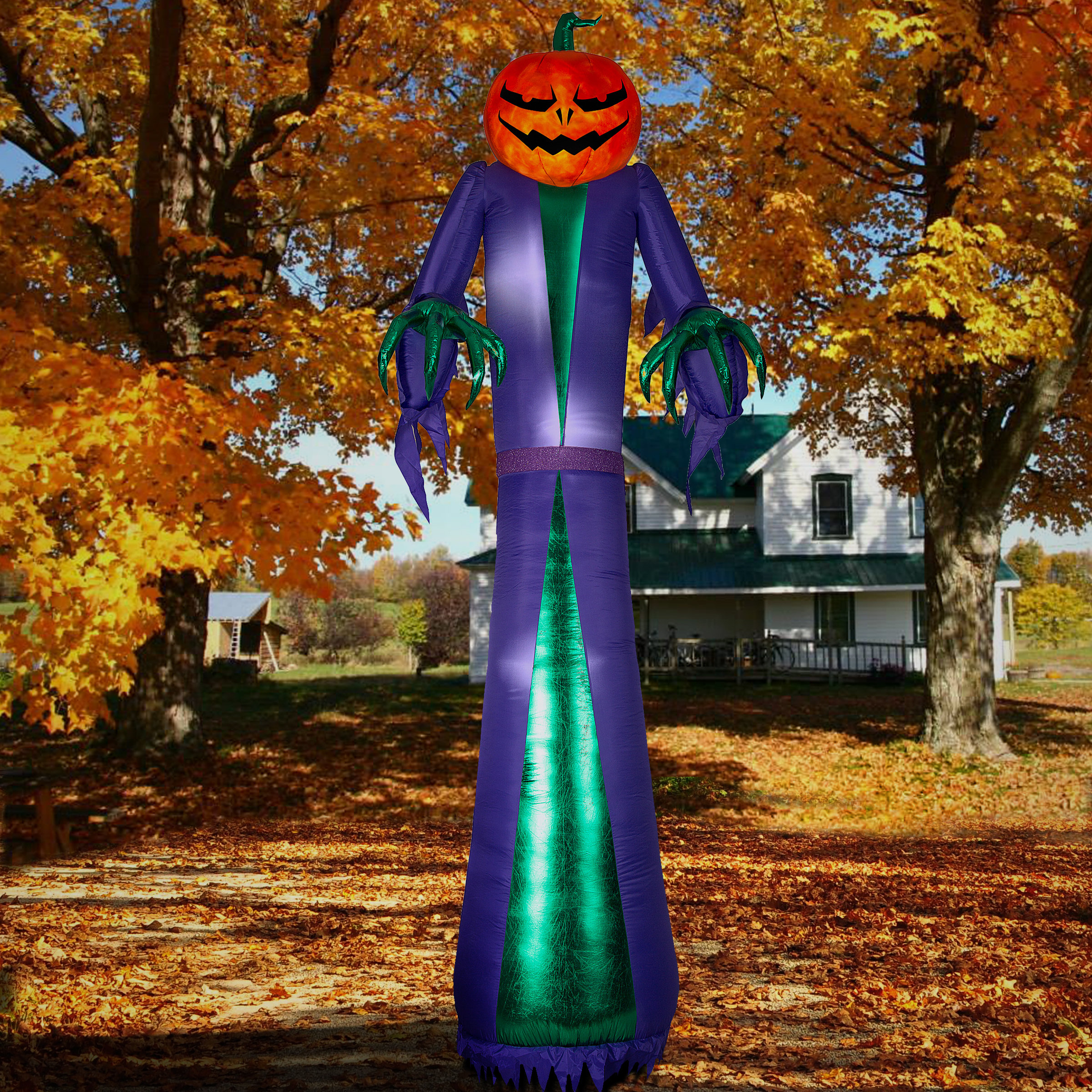 Gemmy Industries 12 Ft. Fire & Ice Jack-O-Reaper & Reviews | Wayfair