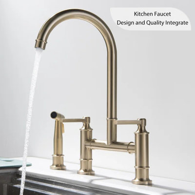 Homein Kitchen Faucet with Side Spray | Wayfair