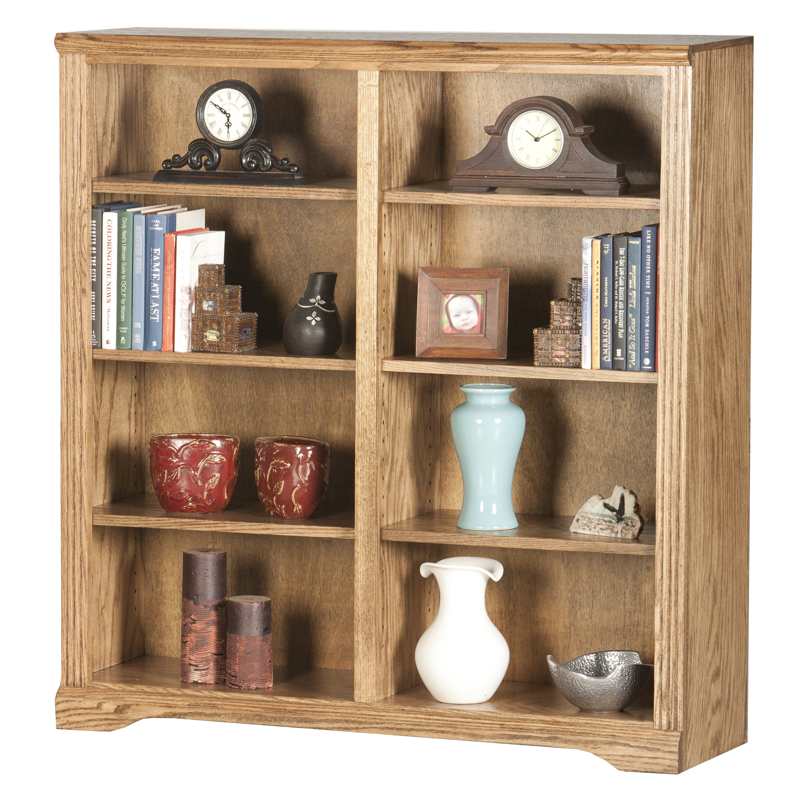 Millwood Pines Rex 45'' W Solid Wood Standard Bookcase | Wayfair