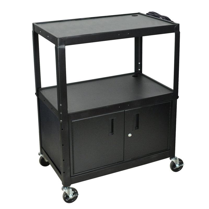 Offex Adjustable Height Steel AV/Computer Cart | Wayfair