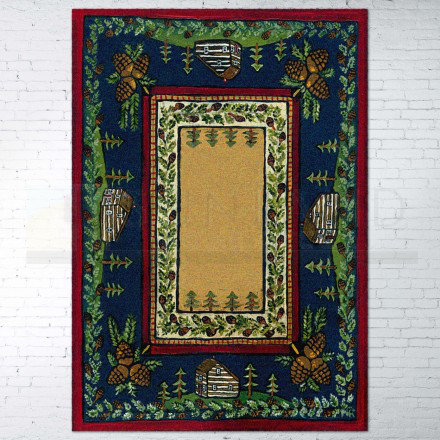 Millwood Pines Kaj Power Loom Blue/Green/Red Rug | Wayfair
