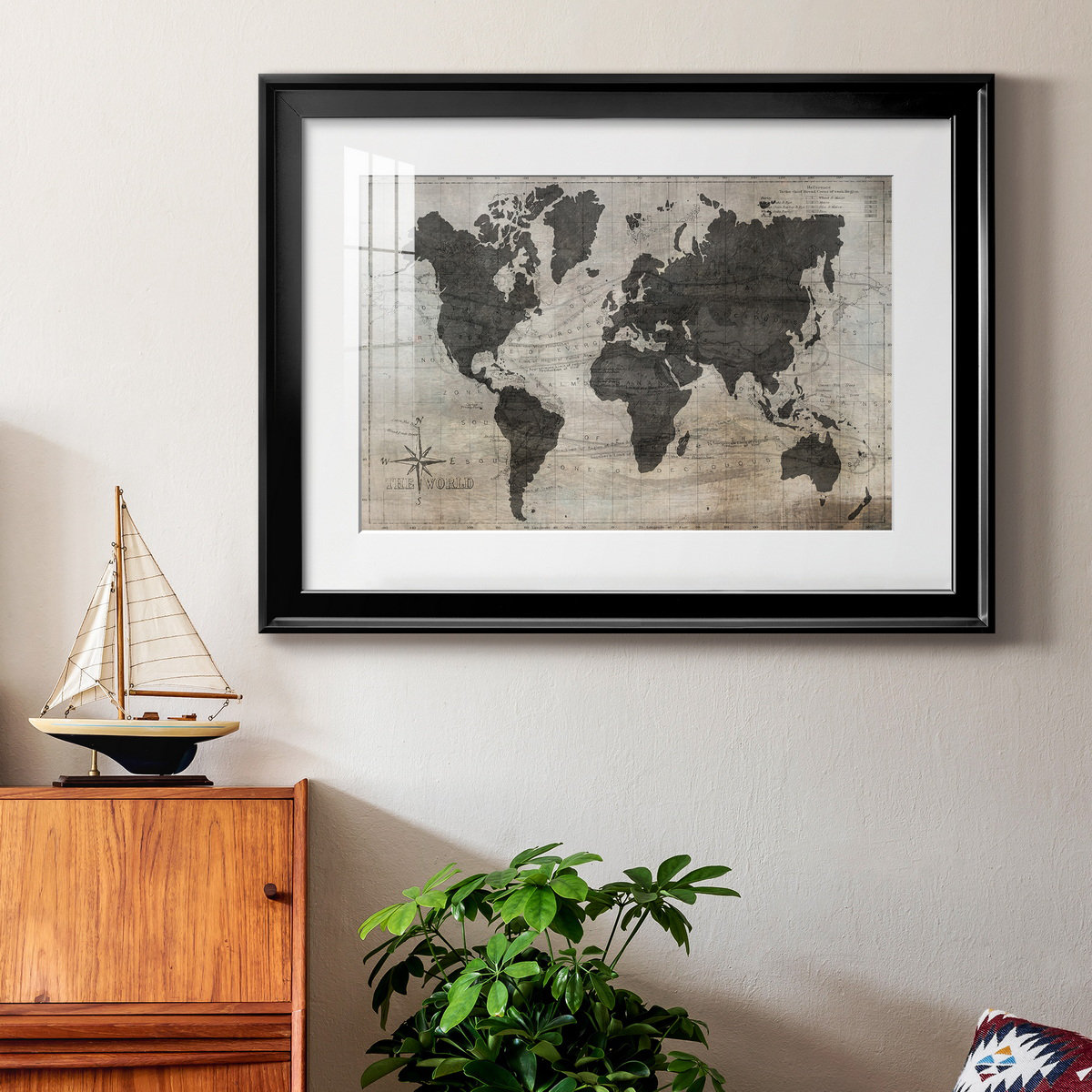 Williston Forge World Map - Picture Frame Graphic Art | Wayfair
