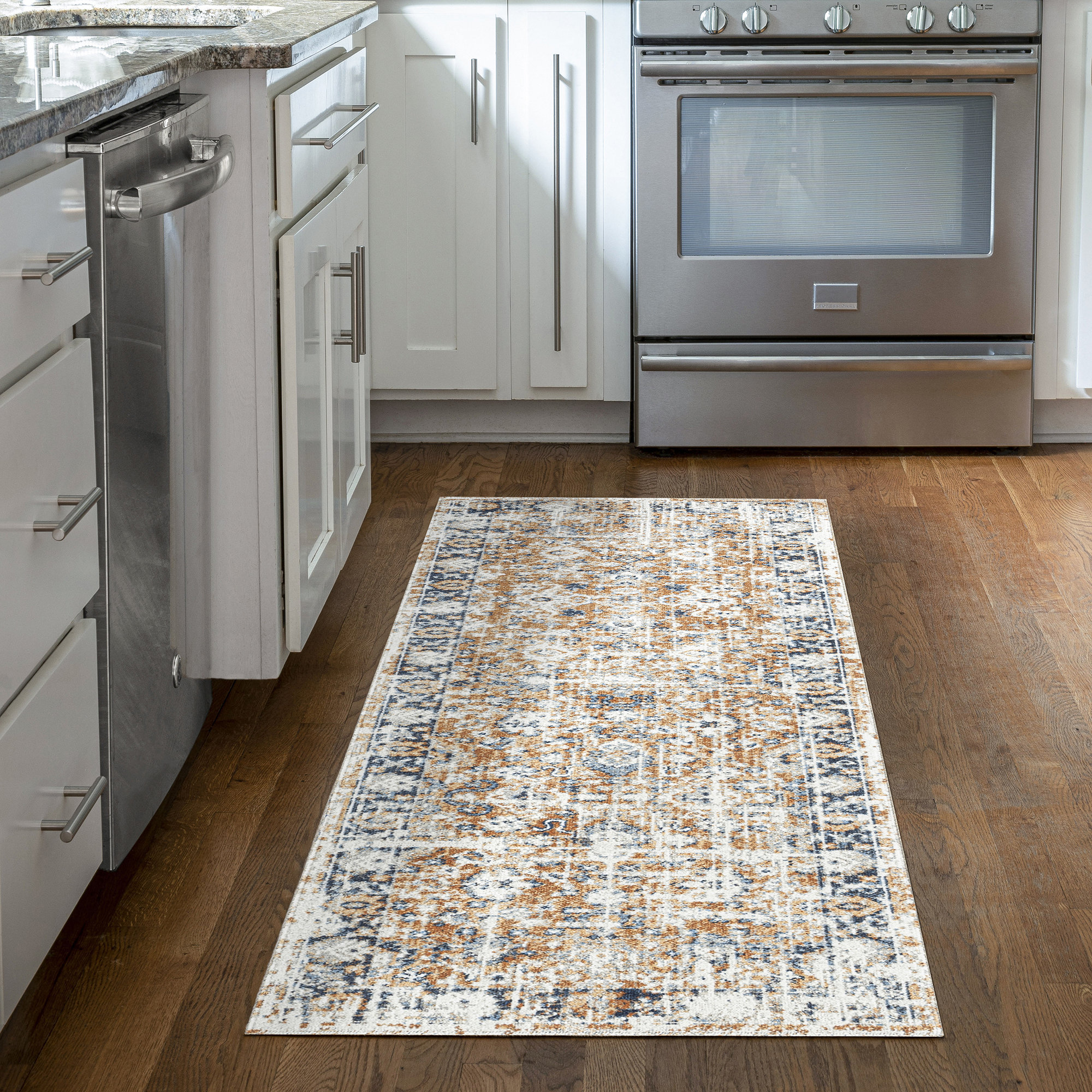 Mistana™ Crose Power Loom Performance Rust Rug & Reviews | Wayfair