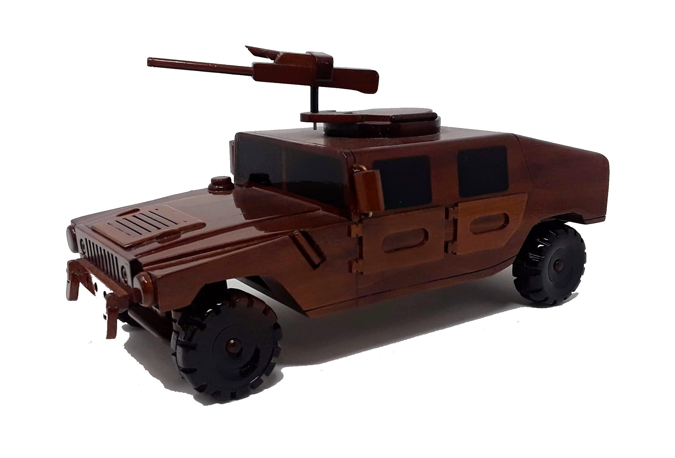 HUMV Military Mahogany Wood Desktop Model Art Objects Sculpture etna.com.pe