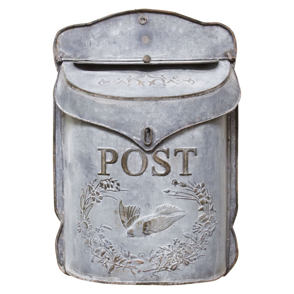 CWI Gifts Galvanized Metal Post Box Wall Mounted Mailbox & Reviews ...
