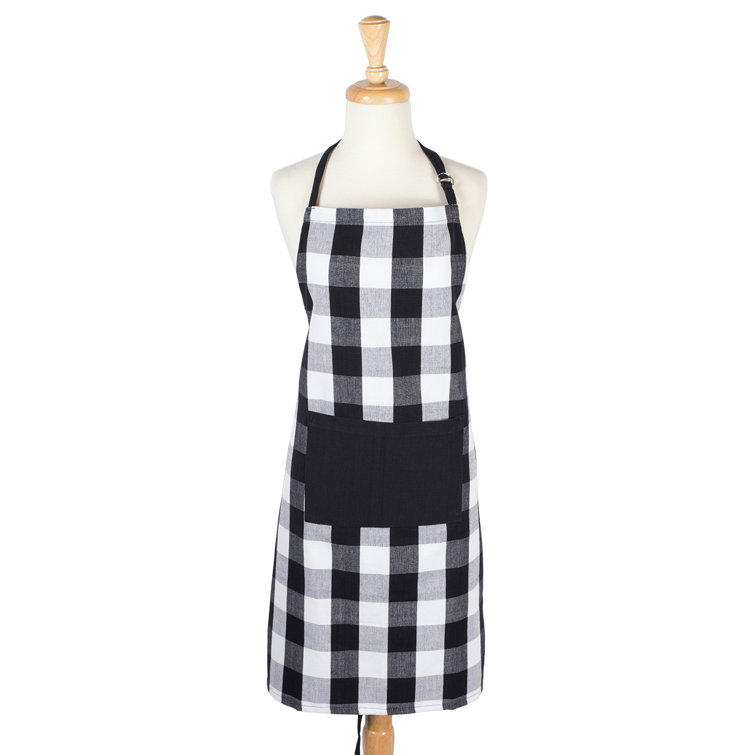 Gracie Oaks Wolsingham Checkered Chef Kitchen Apron & Reviews | Wayfair