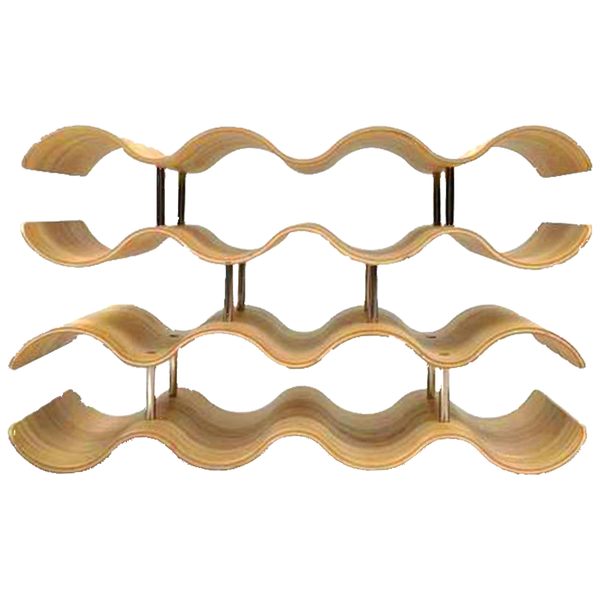 Arlmont & Co. Korilynn Solid Wood Wall Mounted Wine Bottle Rack in ...