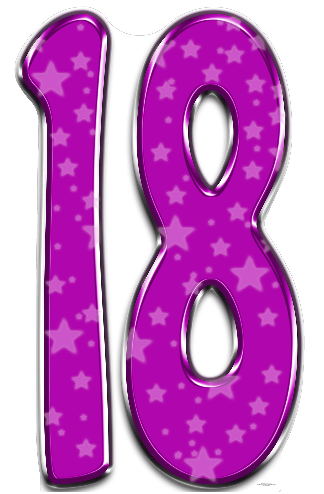 Star Cutouts Number 18 Cardboard Standup | Wayfair