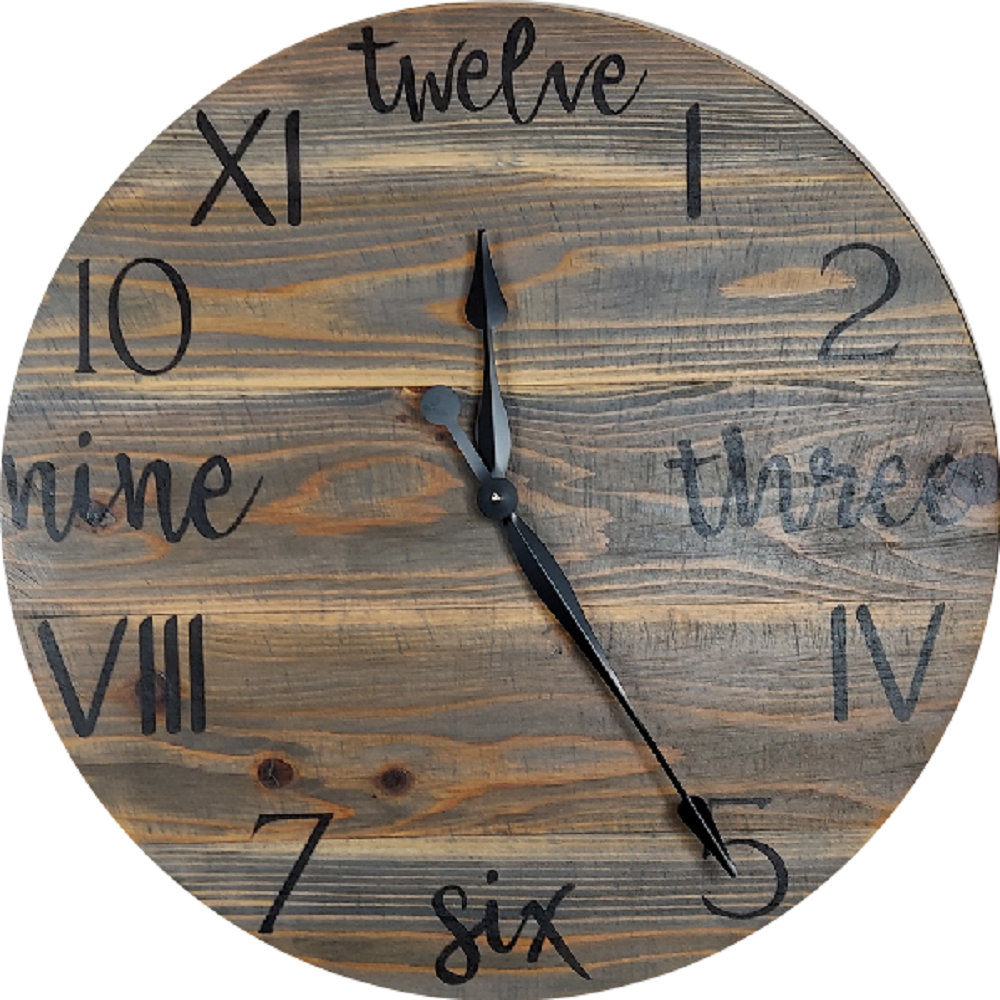 Gracie Oaks Abdorassoul Wood Wall Clock & Reviews | Wayfair