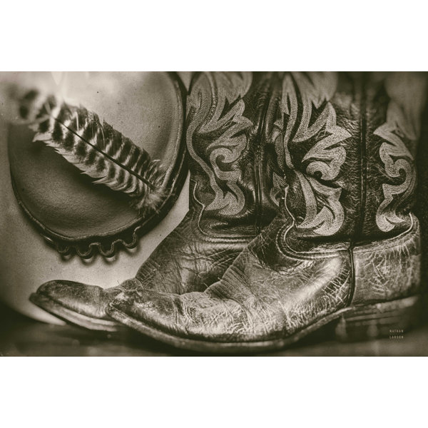 Union Rustic Cowboy Boots VII by - Wrapped Canvas Photograph | Wayfair