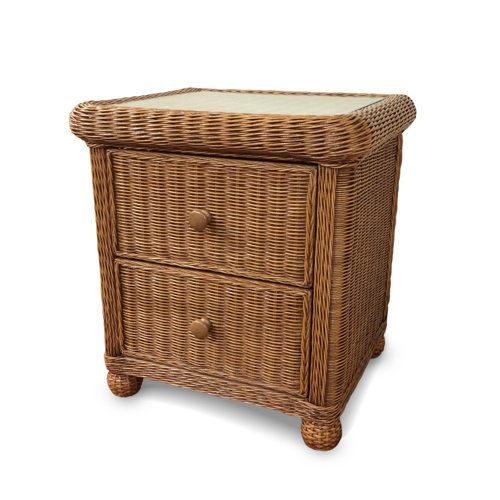 Bay Isle Home Watkins Rattan/Wicker Nightstand & Reviews | Wayfair