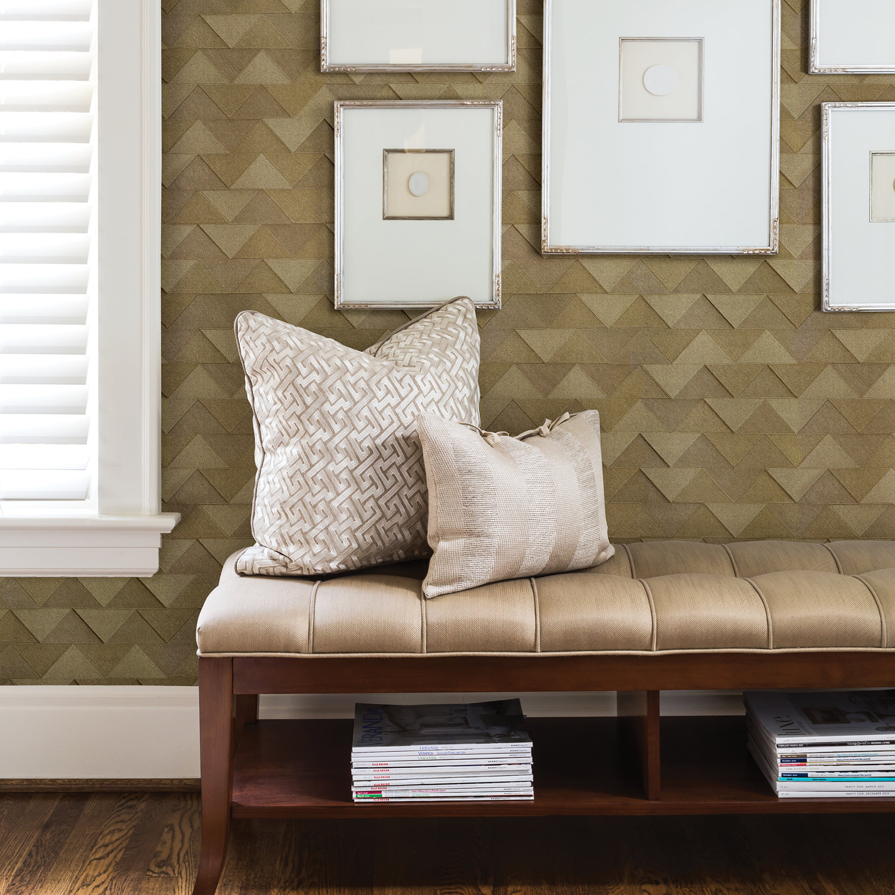 Wrought Studio Skylah Geometric Wallpaper & Reviews | Wayfair