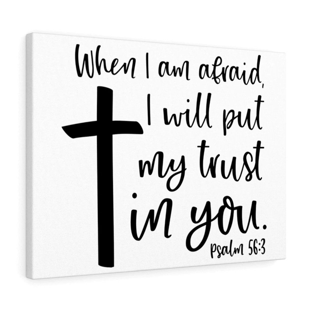 Trinx My Trust In You Psalm 56:3 Christian Wall Art Bible Verse Print ...