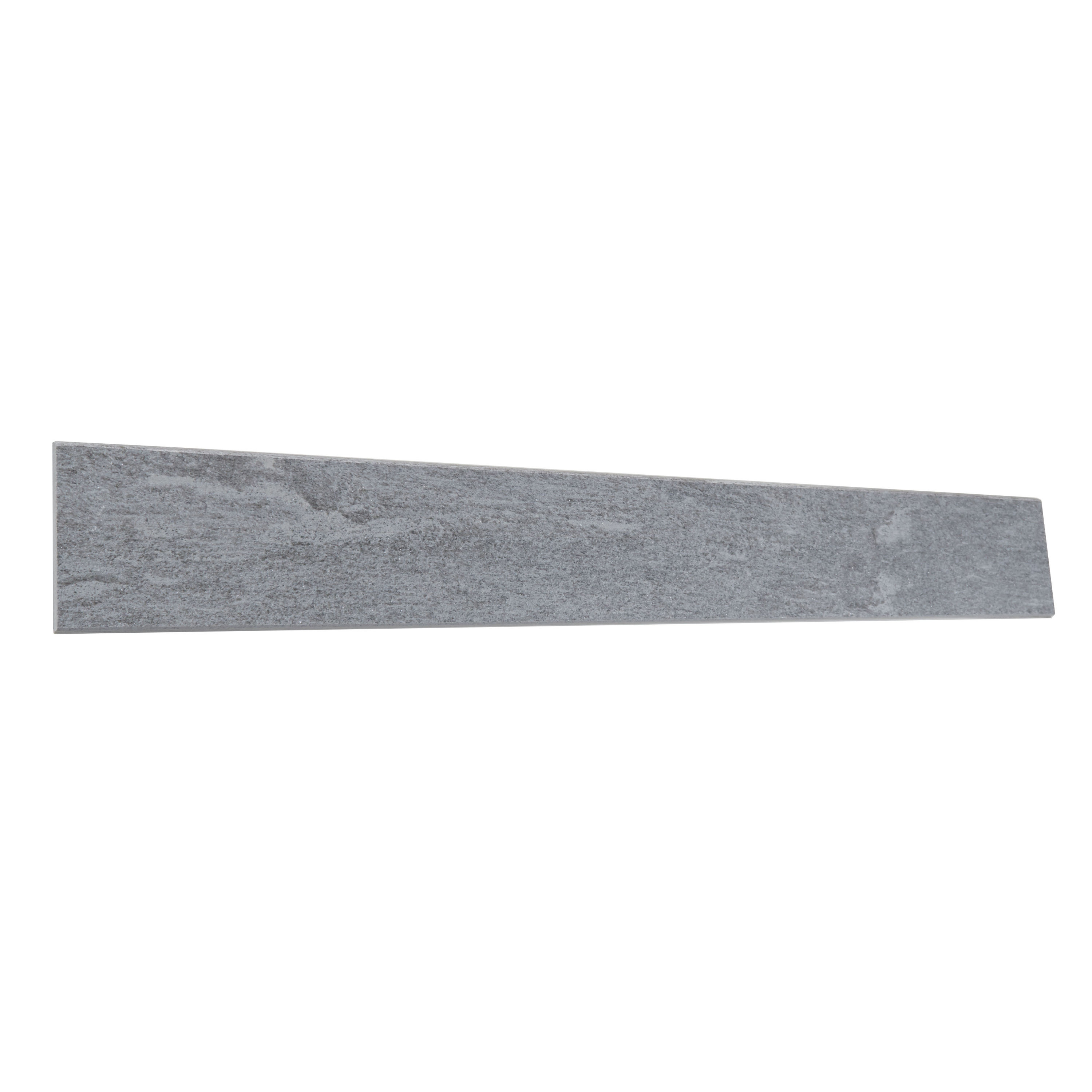 Itona Tile Embassy 24" x 3" Porcelain Bullnose Tile Trim in Global Gray ...