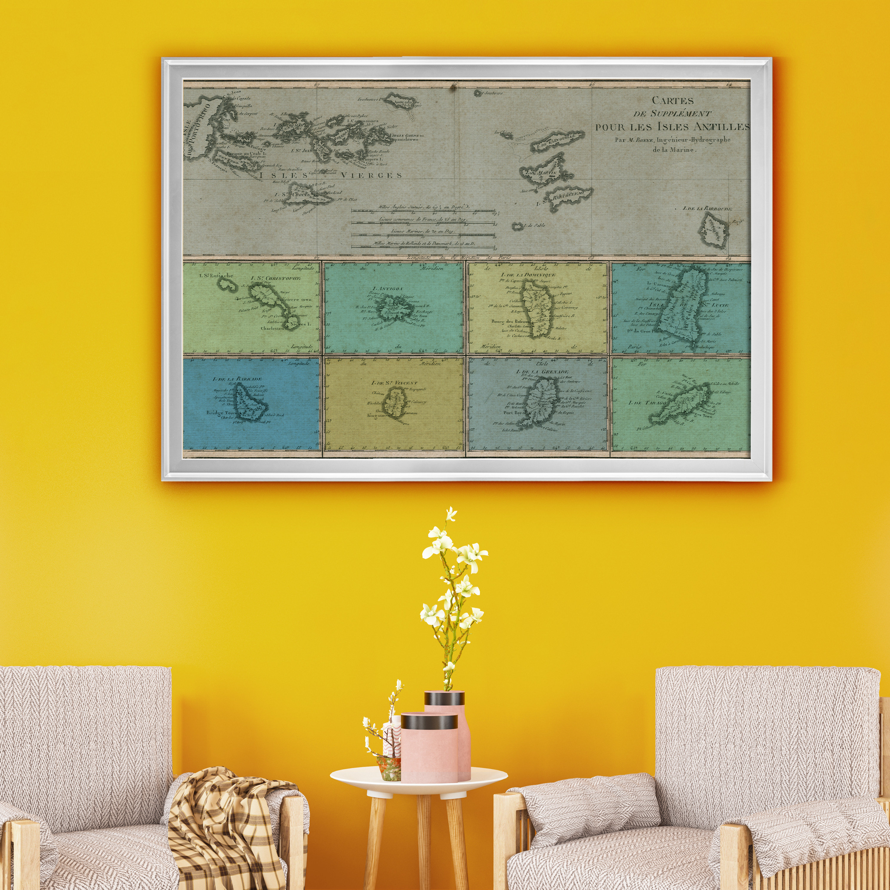 Alcott Hill® Map Of The Greater & - Picture Frame Print on Canvas | Wayfair