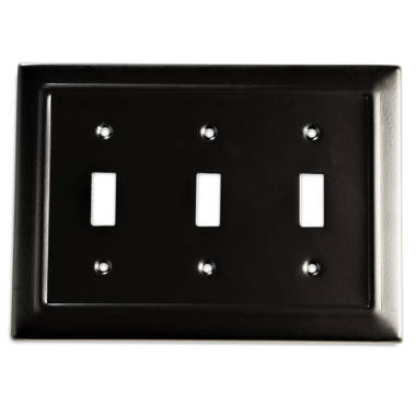 WorldAcc 3-Gang Toggle Light Switch Wall Plate | Wayfair