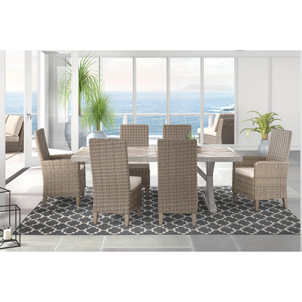 Beachcrest Home Danny Rectangular 6 - Person 84'' Long Dining Set with ...
