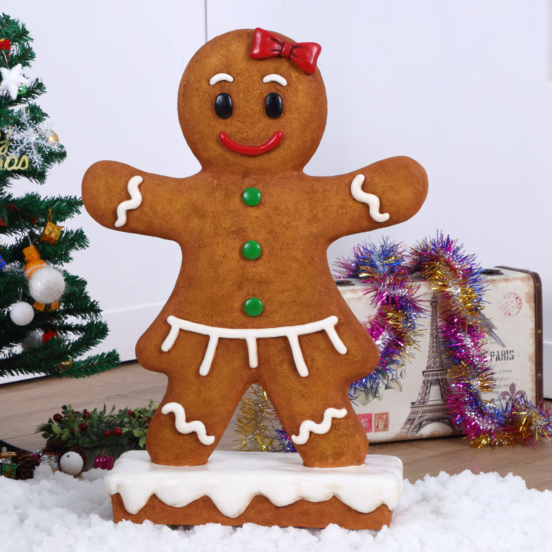 Hi-Line Gift Ltd. Gingerbread Girl Oversized Figurine & Reviews | Wayfair