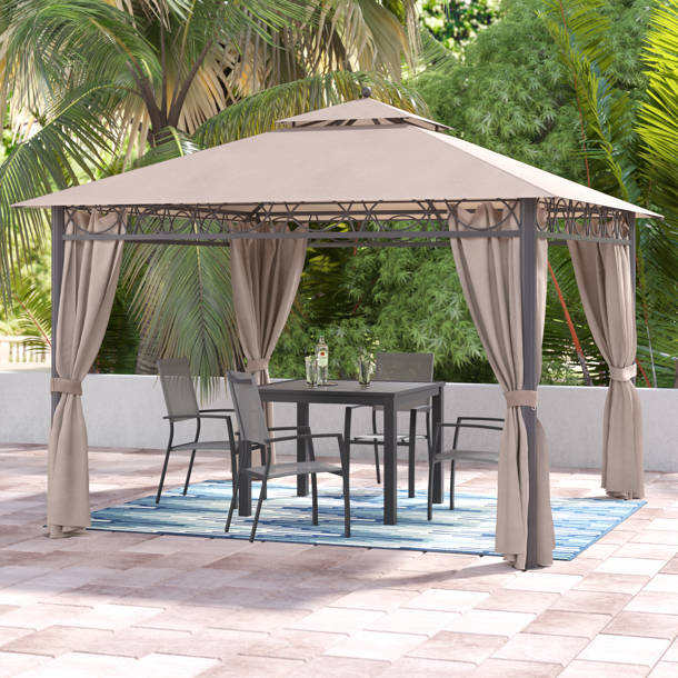 Arlmont & Co. Free Standing Awning Outdoor Retractable Awning Patio Sun ...
