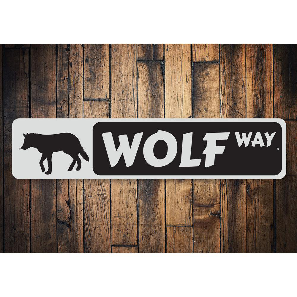 Lizton Sign Shop, Inc Wolf Way Custom Aluminum Sign | Wayfair