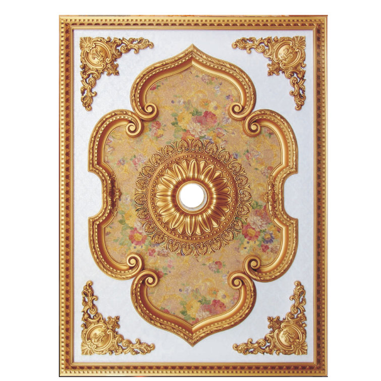 Artistry Lighting Floral Center Rectangle Ceiling Medallion | Wayfair