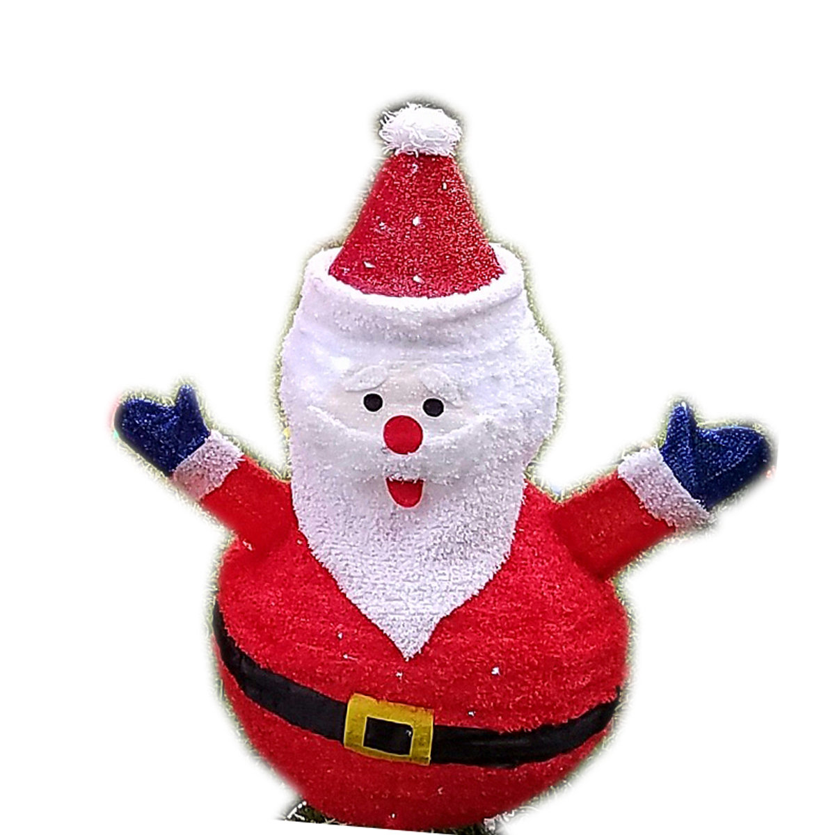 The Holiday Aisle® Christmas Pre Lit LED Lighted Santa Lighted Display ...