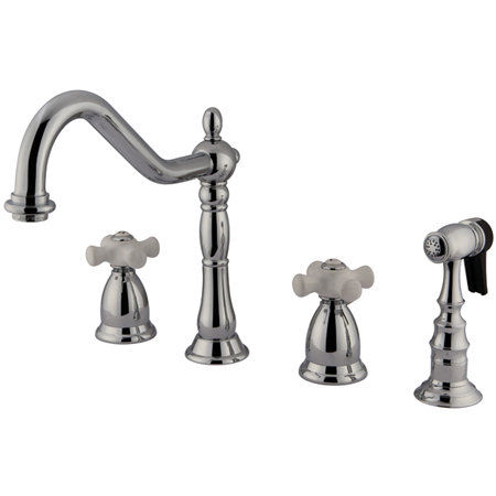 Elements of Design Heritage Double Handle Widespread Kitchen Faucet ...