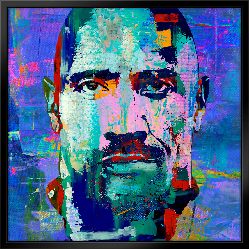 ATX Art Group LLC The Rock Pop Art-Giclee on Canvas with Float Frame ...