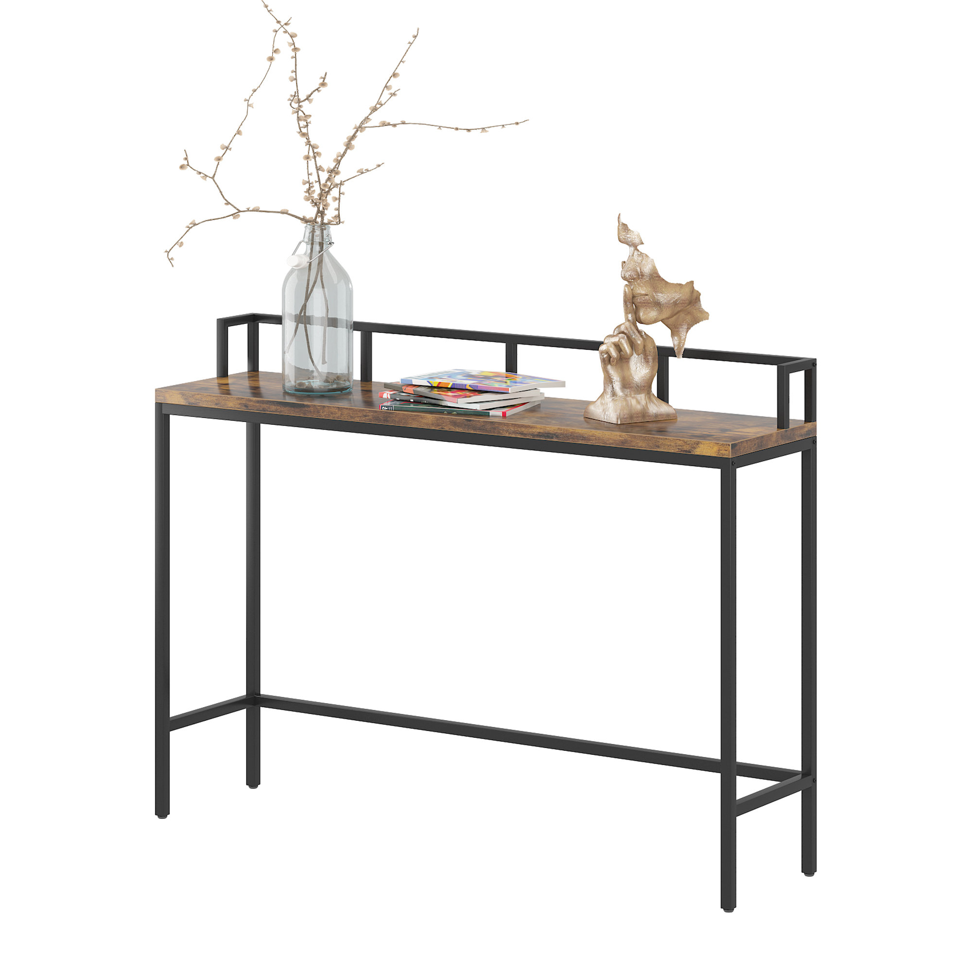 17 Stories Longue table de canapé, console étroite derrière le canapé ...