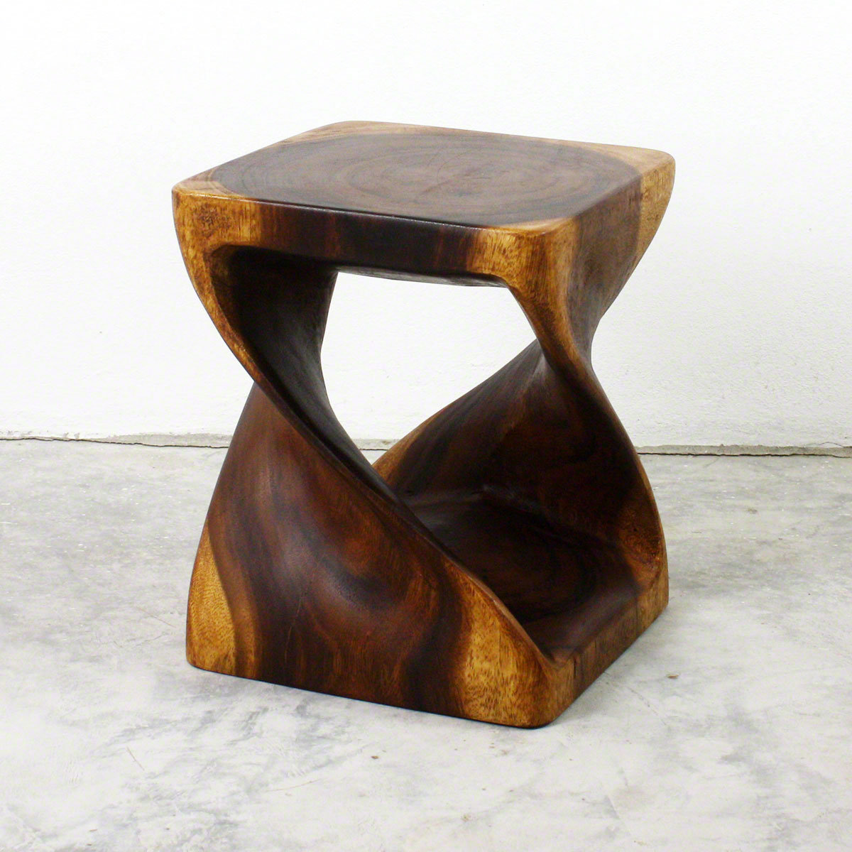 Union Rustic Lawncrest 12'' Tall Solid Wood Abstract End Table ...