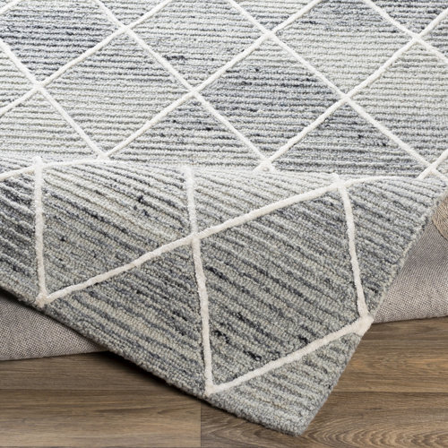 Gracie Oaks Lynden Handmade Gray Rug & Reviews | Wayfair