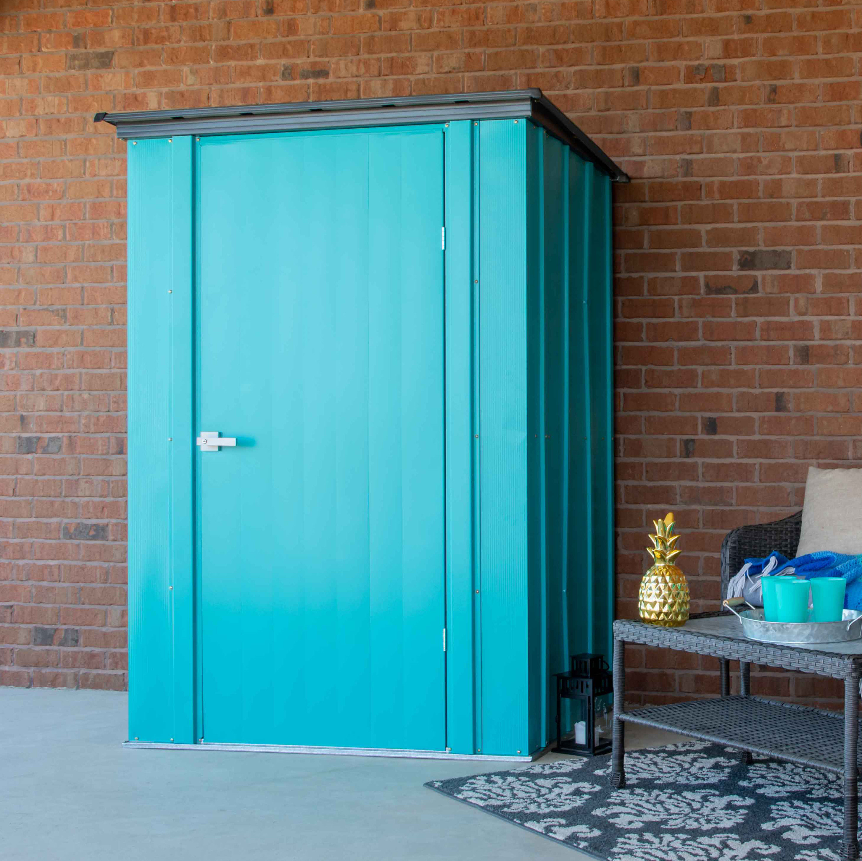 Arrow Spacemaker 4 ft. W x 3 ft. D Metal Vertical Storage Shed ...