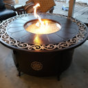 Ebern Designs Sorrels 23'' H x 48'' W Aluminum Propane Outdoor Fire Pit ...