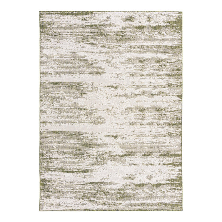 17 Stories Ody Power Loom Green Indoor/Outdoor Rug | Wayfair