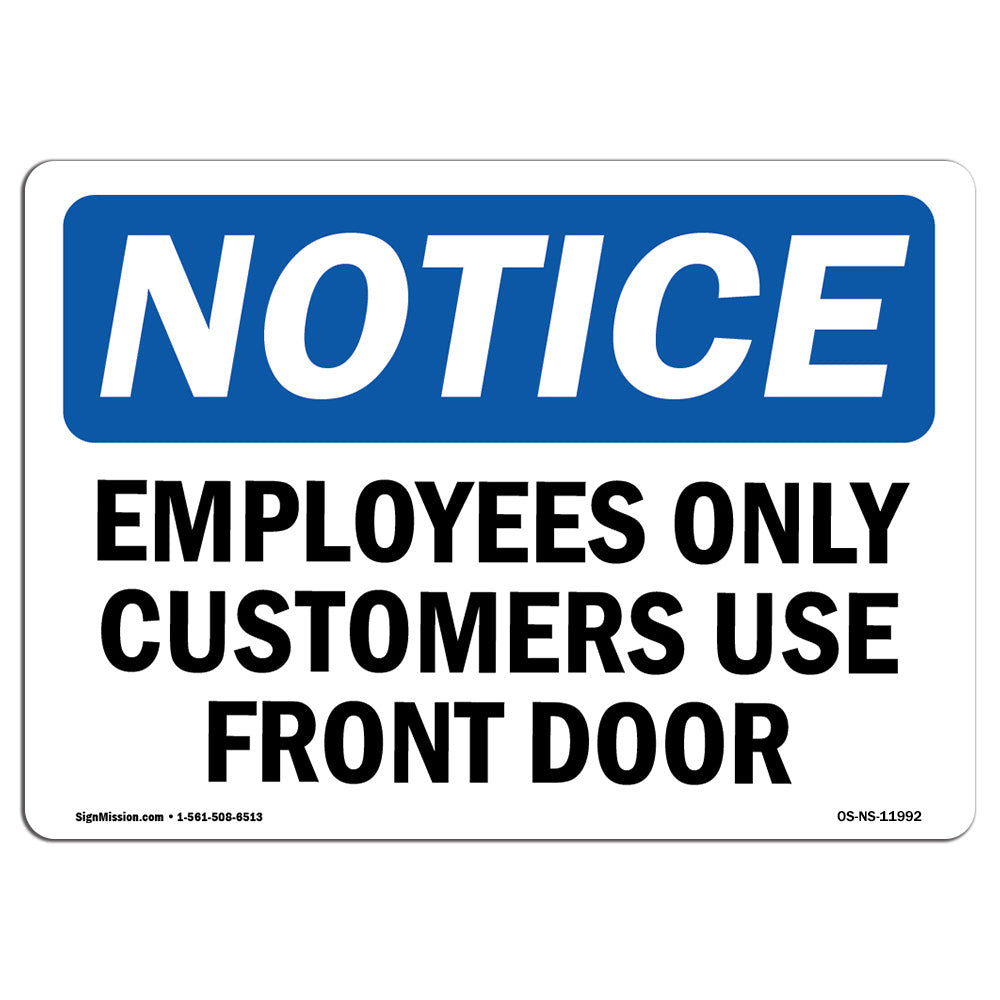 SignMission Employees Only Customers Use Front door Sign | Wayfair