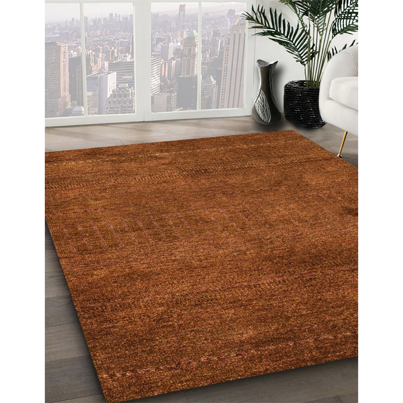 Foundry Select Amber-Leigh Abstract Machine Woven Area Rug in Red/Brown ...