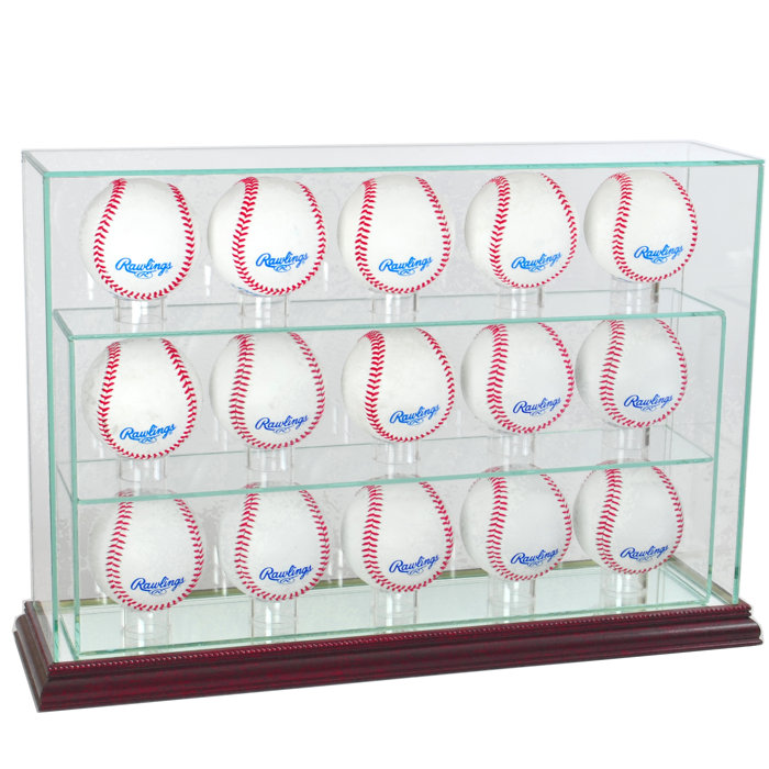 Perfect Cases And Frames 17'' x 4'' Glass Baseball Ball Display Case ...