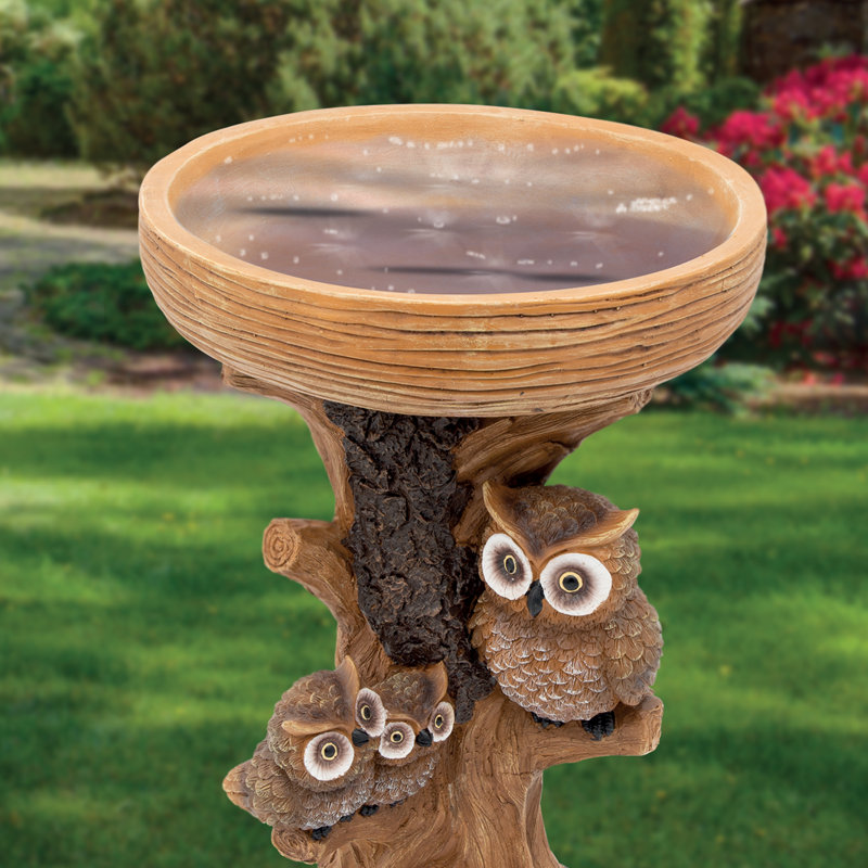 GardenKraft Owl Bird Bath | Wayfair.co.uk