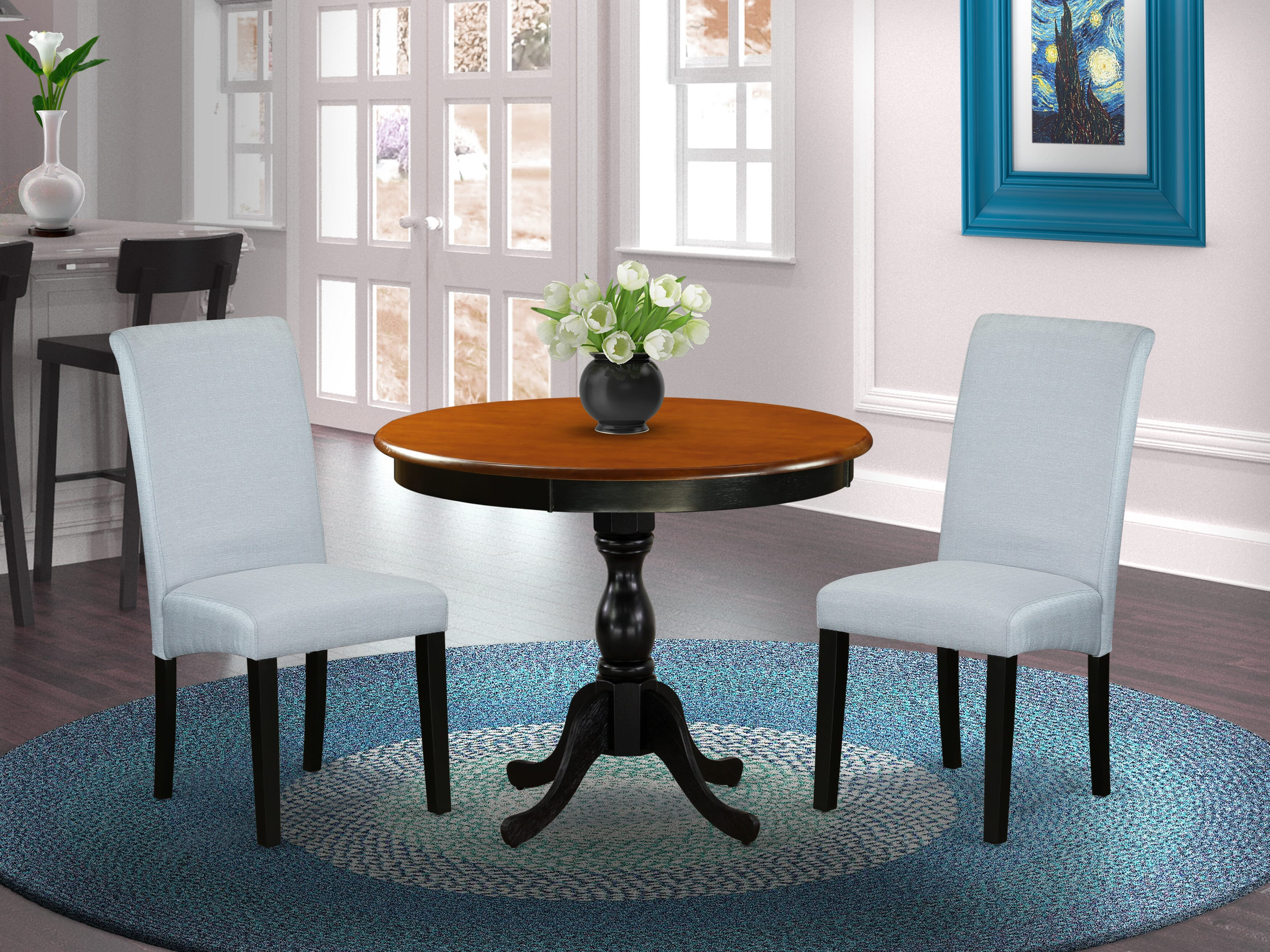 Lark Manor Alyscia 2 - Person Solid Wood Breakfast Nook Dining Set ...