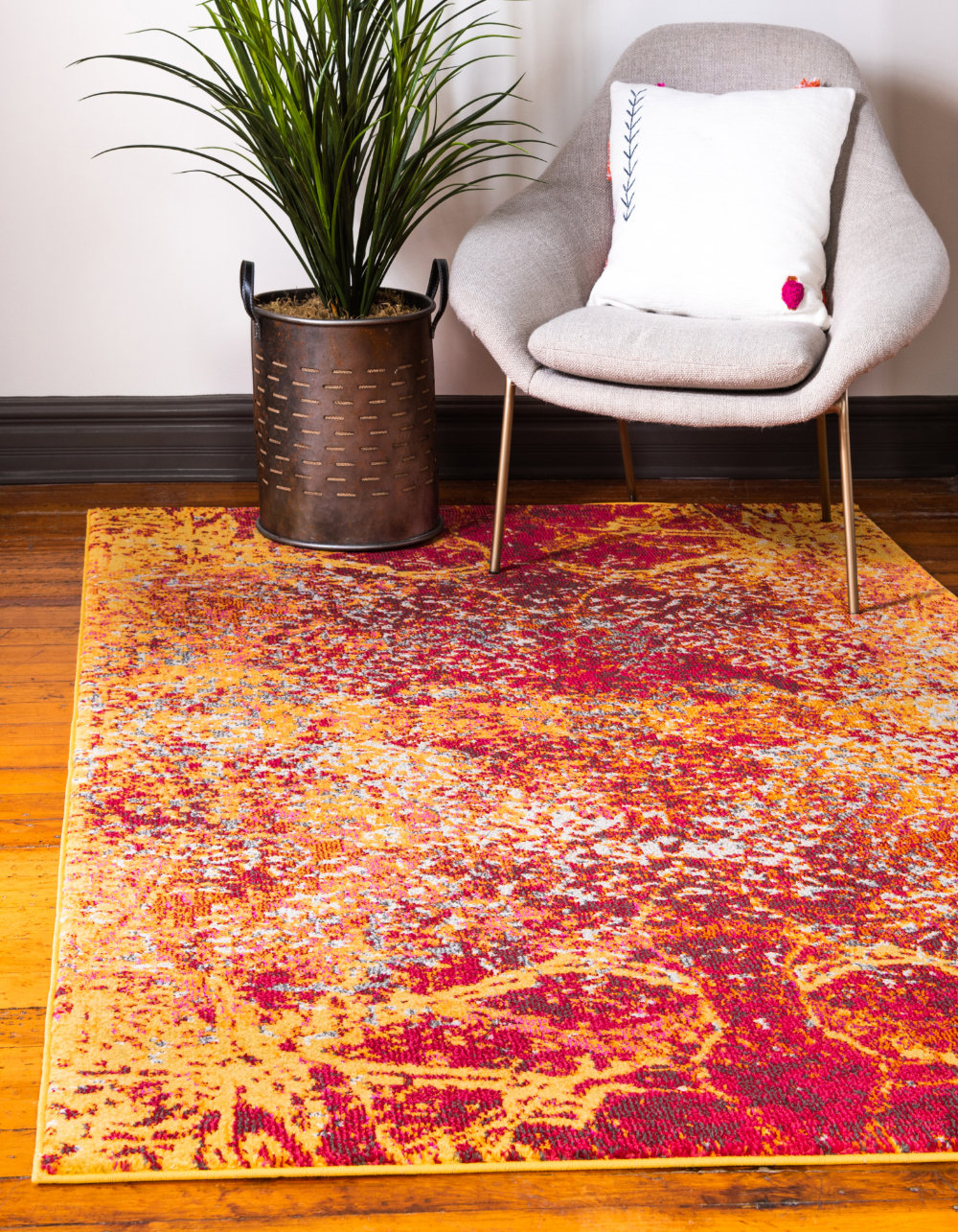 Langley Street Eddins Machine Woven / Power Loomed Performance Red ...