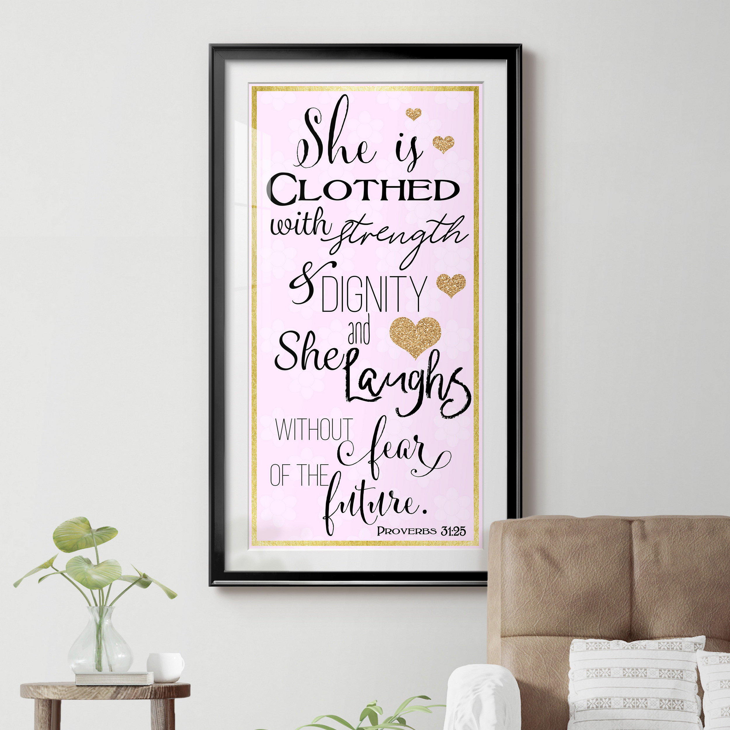 Gemma Violet Clothed With Strength And Dignity - Picture Frame Textual ...