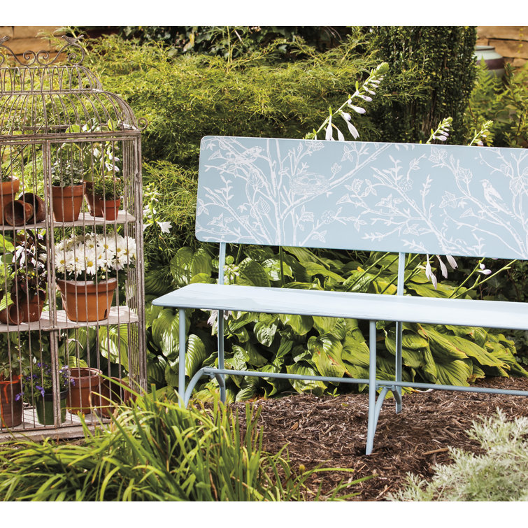 Ophelia & Co. Caviness Bird Metal Garden Bench & Reviews | Wayfair