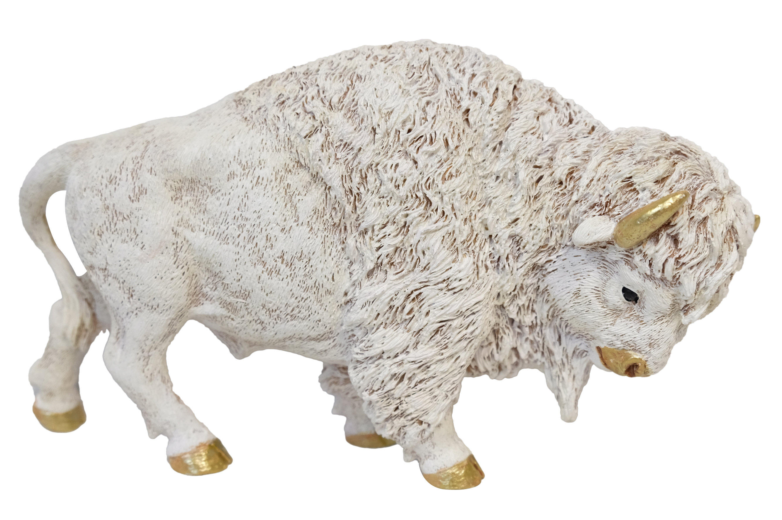 Millwood Pines Polyresin White North American Bison Hanging Wall Décor ...