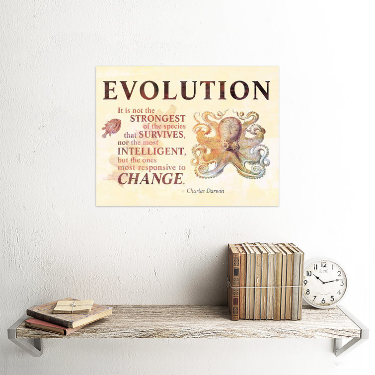 Maturi Evolution Darwin Responsive Change Strongest Quote Octopus Art ...