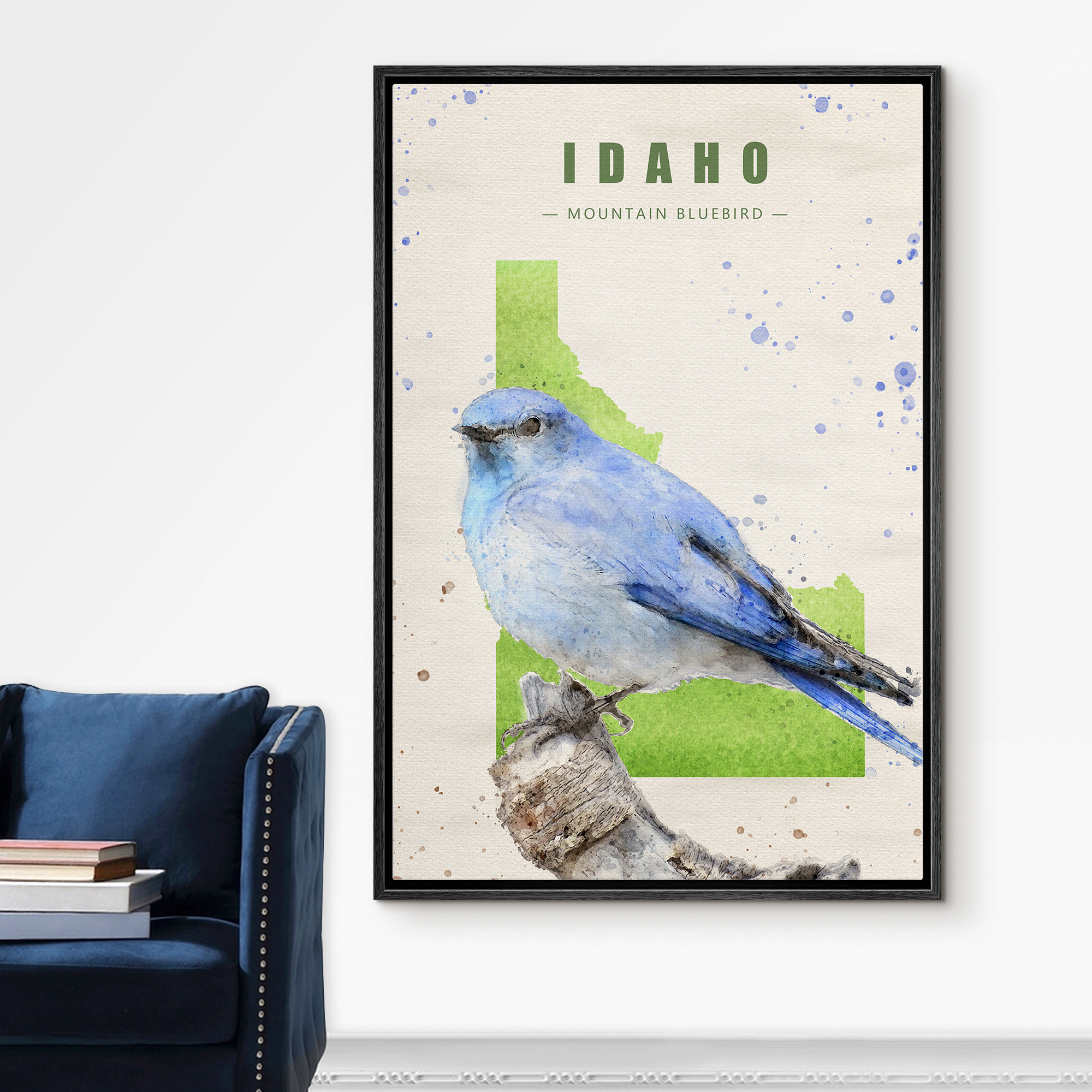 SIGNLEADER Idaho Mountain Bluebird - Floater Frame Graphic Art on ...