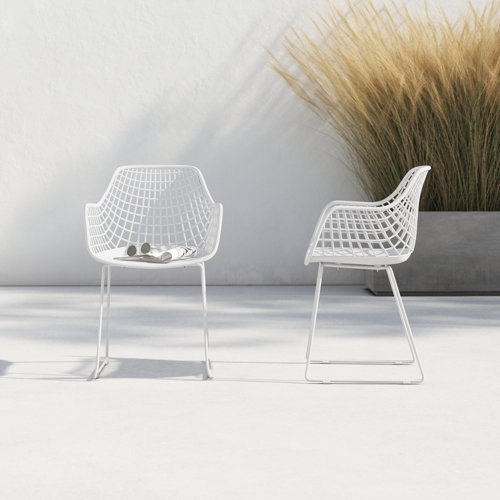 Modern White Outdoor Dining Chairs | AllModern