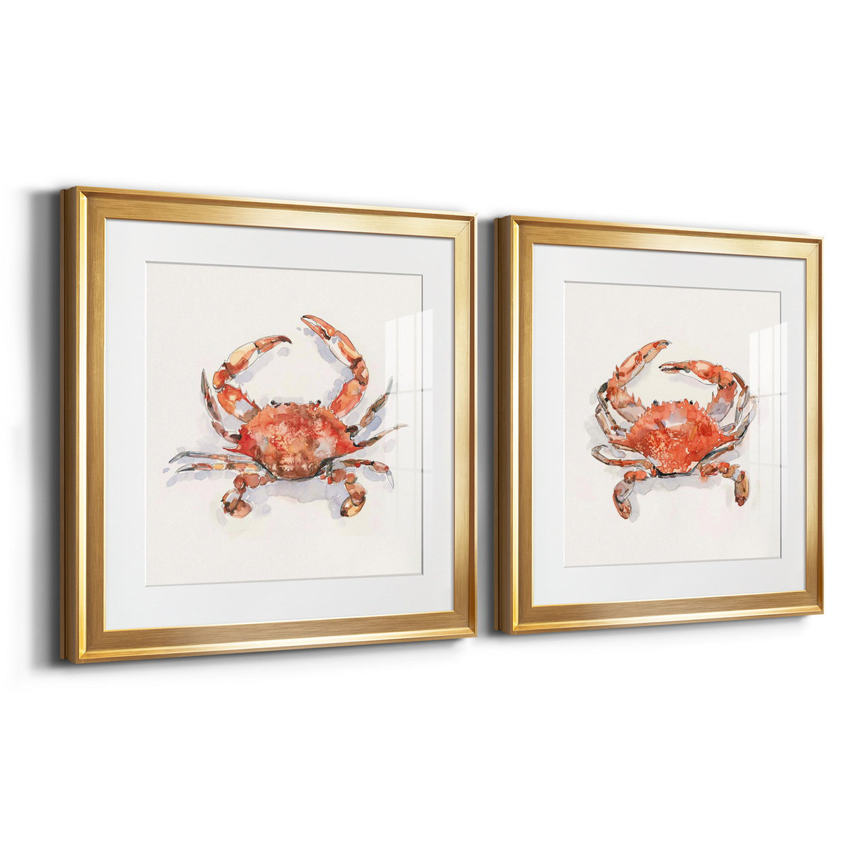 Dovecove Crusty Crab I - 2 Piece Picture Frame Painting | Wayfair