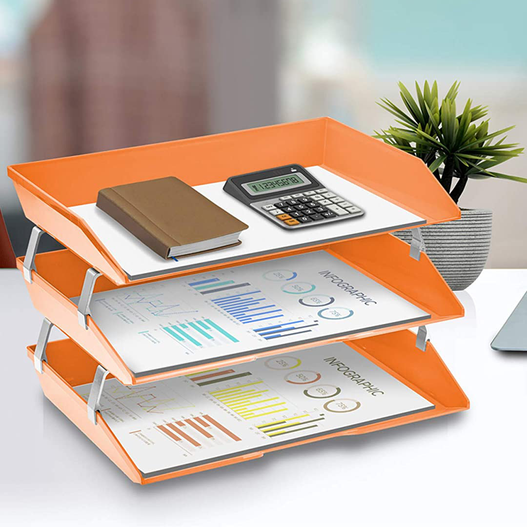 Inbox Zero Chardon Acrimet Facility 3 Tier Letter Tray Side Load ...